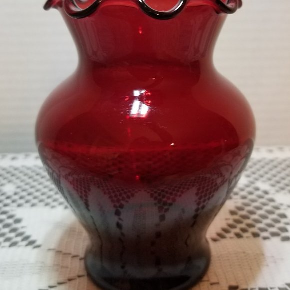 Anchor Hocking | Accents | Vintage Anchor Hocking Glass Royal Ruby ...